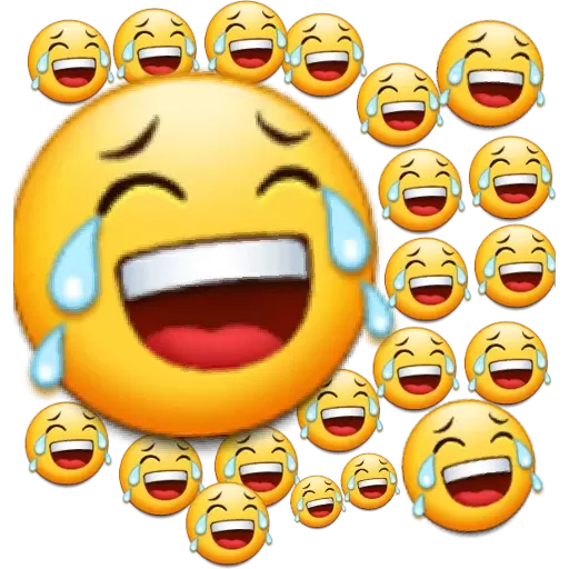 Emoji llorar y reír PNG transparente - Descargar Stickers