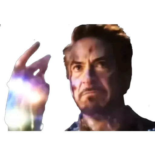 Tony Stark final snap Sticker de WhatsApp - DescargarStickers