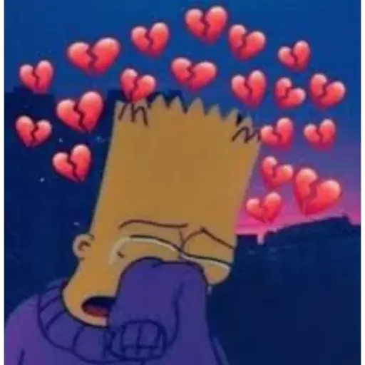 Bart Simpson llorando Sticker de WhatsApp - DescargarStickers