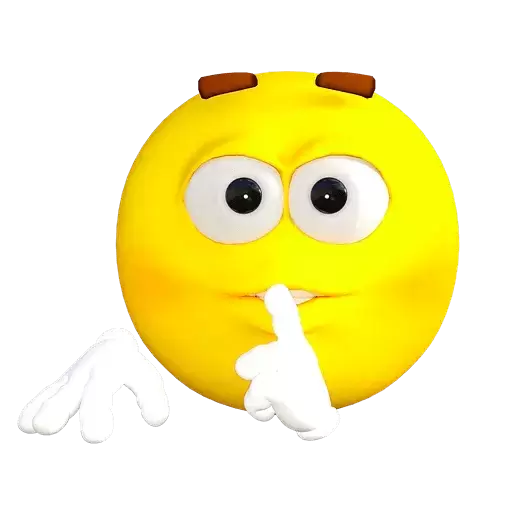 Smiley silencio Sticker de WhatsApp - DescargarStickers