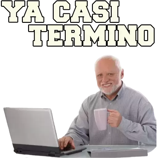 YA CASI TERMINO Sticker de WhatsApp - DescargarStickers