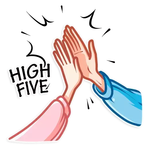 HIGH FIVE Sticker de WhatsApp - DescargarStickers