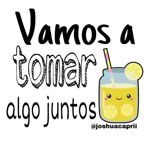 Sticker Vamos a tomar algo juntos PNG - DescargarStickers