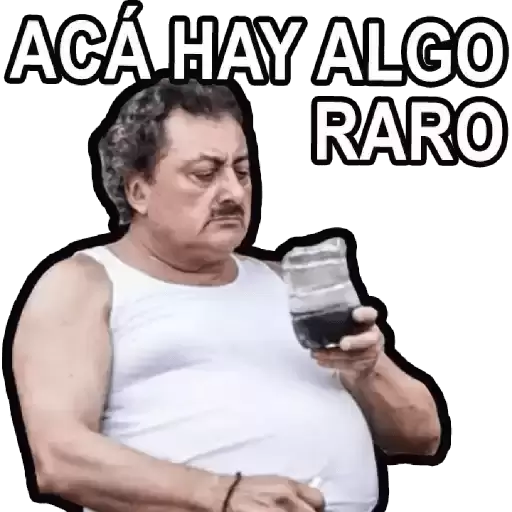 Sticker Acá hay algo raro PNG - DescargarStickers