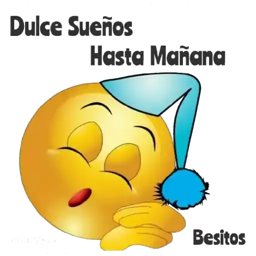 Dulce sueños hasta mañana besitos Sticker de WhatsApp - DescargarStickers
