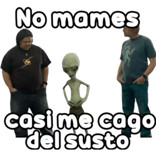 Sticker No mames casi me cago del susto PNG - DescargarStickers