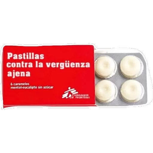 Pastillas contra la vergüenza ajena Sticker de WhatsApp - DescargarStickers
