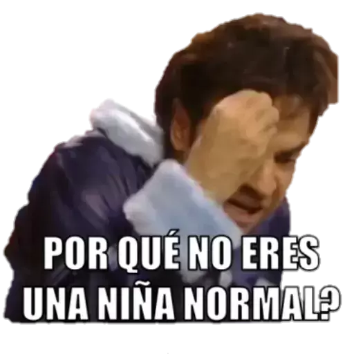 ¿Por qué no eres una niña normal? Sticker de WhatsApp - DescargarStickers