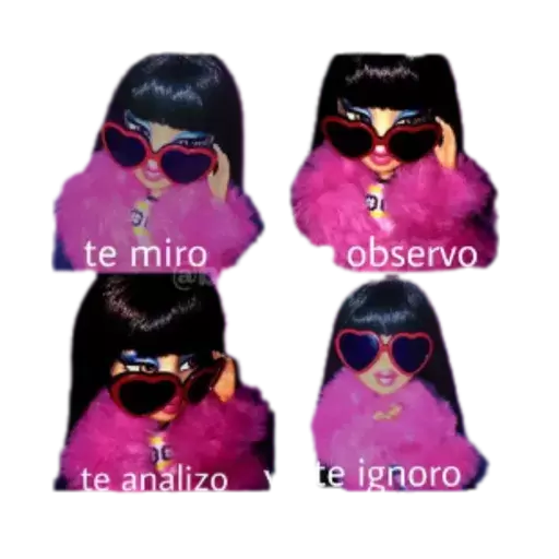 Sticker Te miro, observo, te analizo e ignoro PNG - DescargarStickers