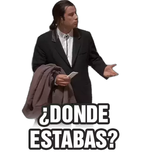 ¿Dónde estabas? Sticker de WhatsApp - DescargarStickers