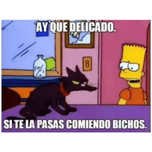 AY QUE DELICADO. SI TE LA PASAS COMIENDO BICHOS. Sticker de WhatsApp ...