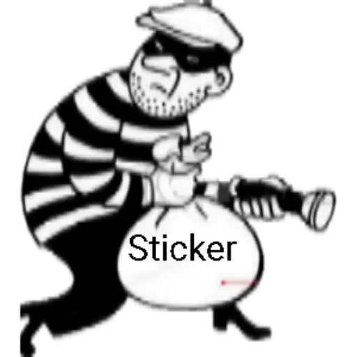 Ladrón de stickers Sticker de WhatsApp - DescargarStickers