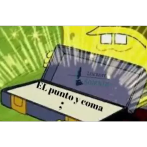 EL punto y coma Sticker de WhatsApp - DescargarStickers