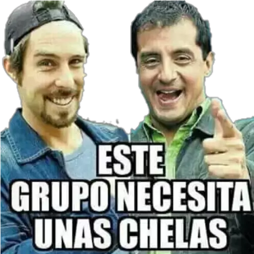 ESTE GRUPO NECESITA UNAS CHELAS PNG transparente - Descargar Stickers