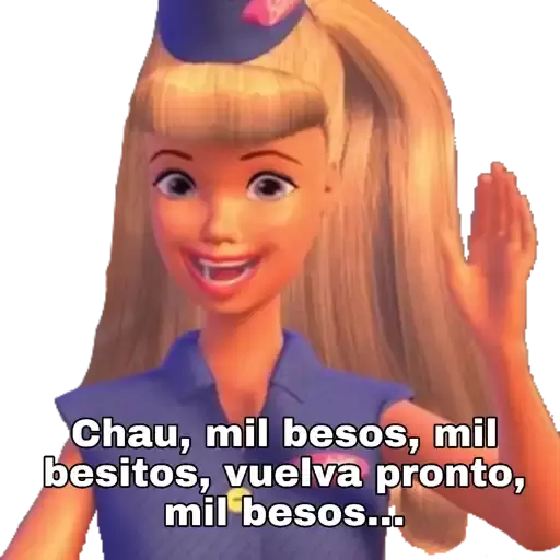 Chau, mil besos, mil besitos, vuelva pronto, mil besos.. Sticker de ...