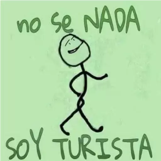 No se nada soy turista #785785 Sticker de WhatsApp - DescargarStickers