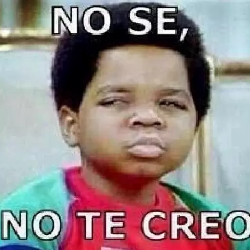 No sé, no te creo Sticker de WhatsApp - DescargarStickers