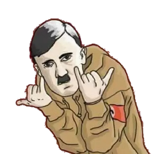 Caricatura de Adolf Hitler Sticker de WhatsApp - DescargarStickers