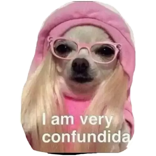 I am very confundida Sticker de WhatsApp - DescargarStickers