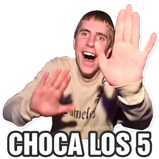 CHOCA LOS 5 Sticker de WhatsApp - DescargarStickers