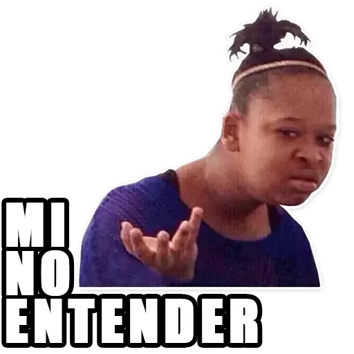 Mi no entender Sticker de WhatsApp PNG - DescargarStickers