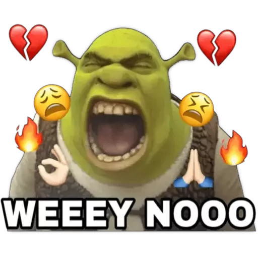 WEEEY NOOO #504440 Sticker de WhatsApp PNG - DescargarStickers
