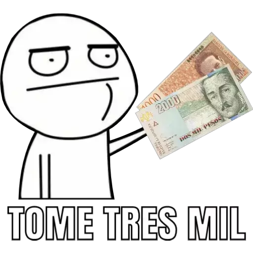 TOME TRES MIL Sticker de WhatsApp - DescargarStickers