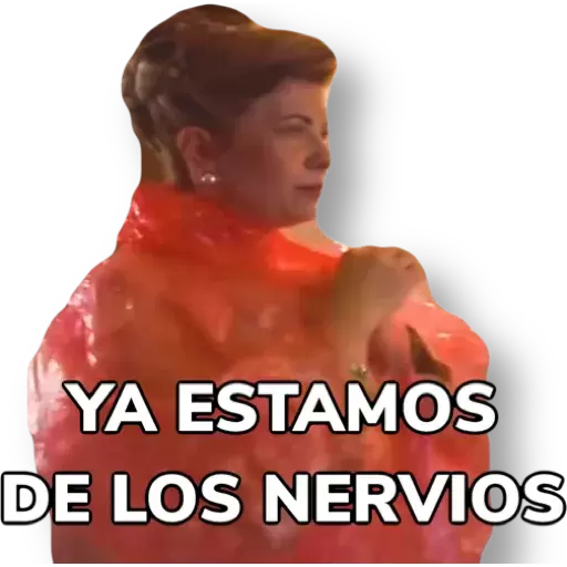 YA ESTAMOS DE LOS NERVIOS Sticker de WhatsApp - DescargarStickers