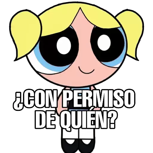 ¿Con permiso de quién? Sticker de WhatsApp - DescargarStickers