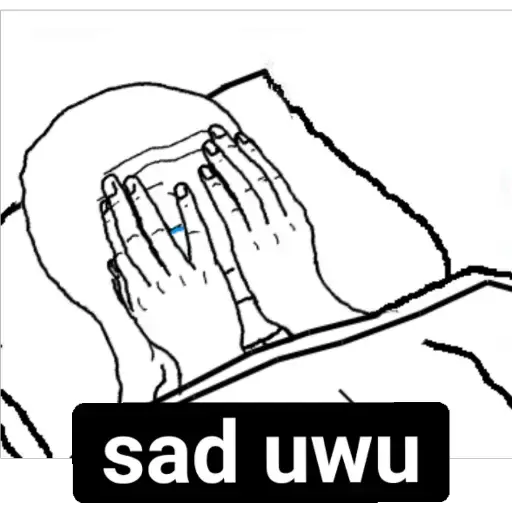 Sad uwu Sticker de WhatsApp - DescargarStickers