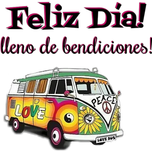 ¡Feliz Dia! lleno de bendiciones Sticker de WhatsApp - DescargarStickers