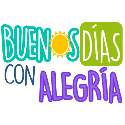 Buenos días con alegría Sticker de WhatsApp - DescargarStickers