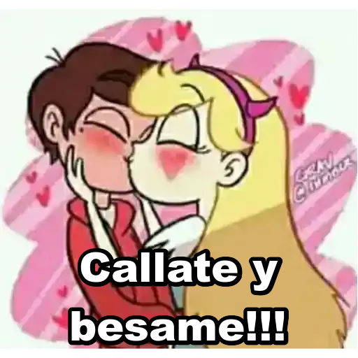 Sticker Callate y besame!!! PNG - DescargarStickers
