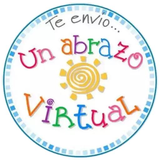 Te envío... Un abrazo virtual Sticker de WhatsApp - DescargarStickers