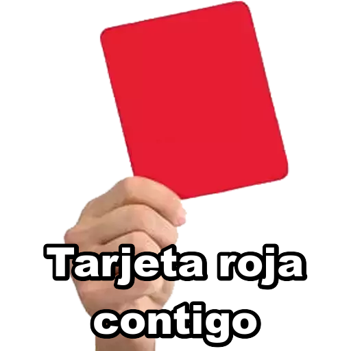 Sticker Tarjeta roja contigo PNG - DescargarStickers