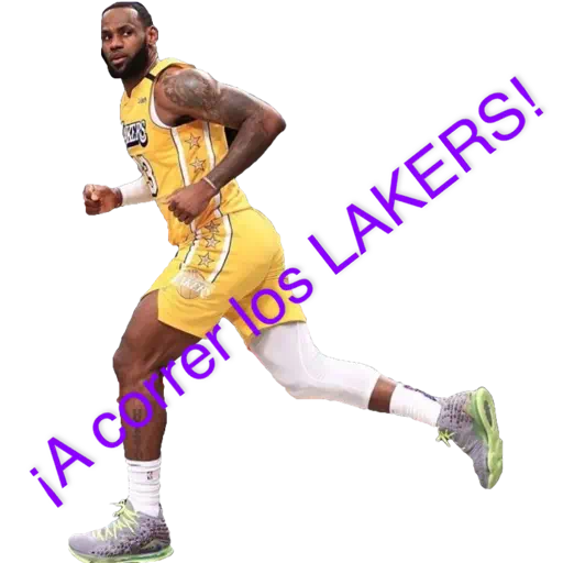 ¡A correr los LAKERS! Sticker de WhatsApp - DescargarStickers