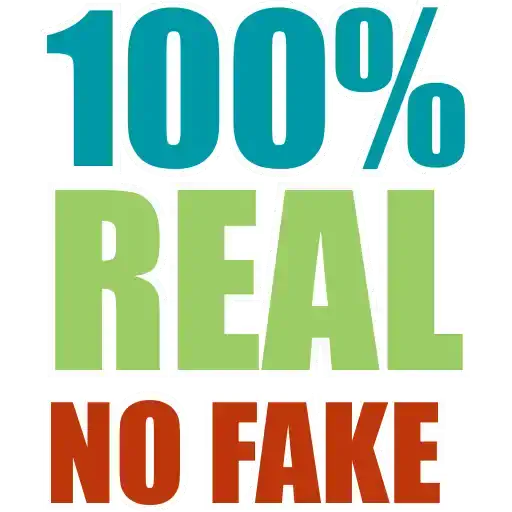Sticker 100% REAL, NO FAKE PNG - DescargarStickers