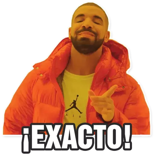 ¡EXACTO! #6463934 Sticker de WhatsApp - DescargarStickers