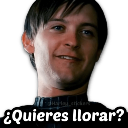 ¿Quieres llorar? Sticker de WhatsApp - DescargarStickers
