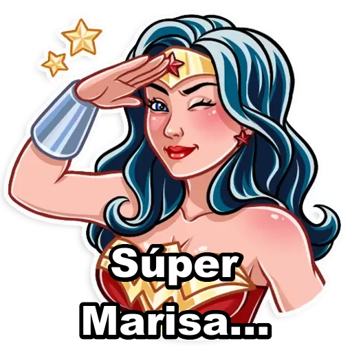 Súper Marisa... Sticker de WhatsApp - DescargarStickers
