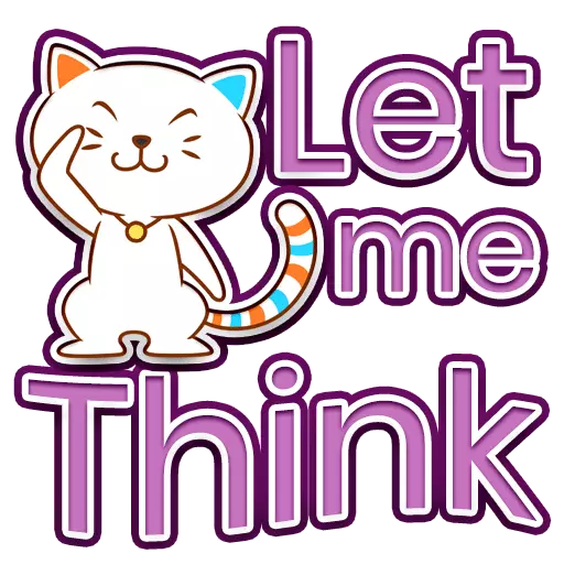 Let me Think Sticker de WhatsApp - DescargarStickers