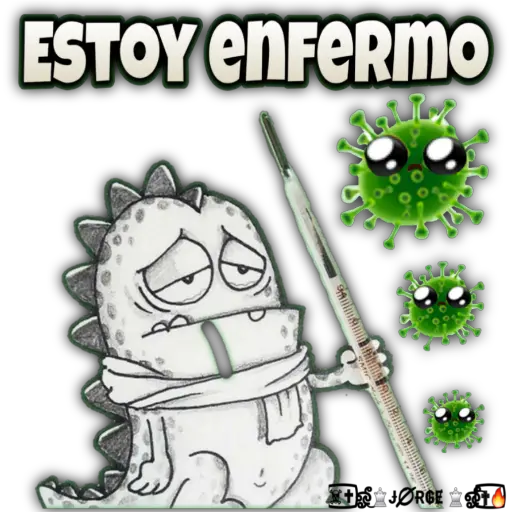 Sticker Estoy enfermo PNG - DescargarStickers