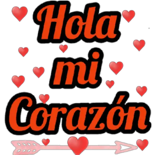 Hola mi corazón Sticker de WhatsApp - DescargarStickers