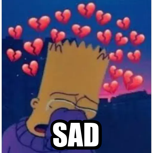 SAD #7526883 Sticker de WhatsApp - DescargarStickers