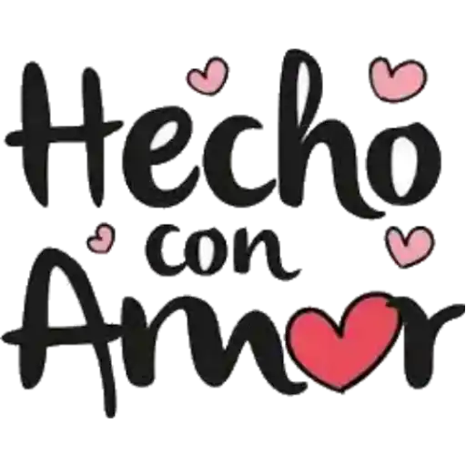 Hecho con amor Sticker de WhatsApp - DescargarStickers