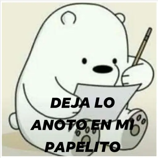 Sticker Deja lo anoto en mi papelito PNG - DescargarStickers