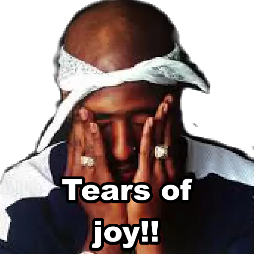 Tears of joy!! Sticker de WhatsApp - DescargarStickers
