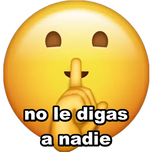 No le digas a nadie Sticker de WhatsApp - DescargarStickers