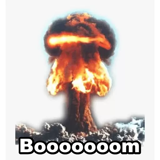 Booooooom Sticker de WhatsApp - DescargarStickers