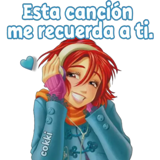 Esta canción me recuerda a ti Sticker de WhatsApp - DescargarStickers